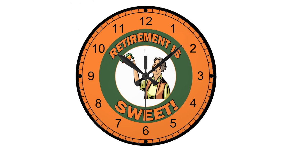 Funny Retirement Wall Clock | Zazzle.com