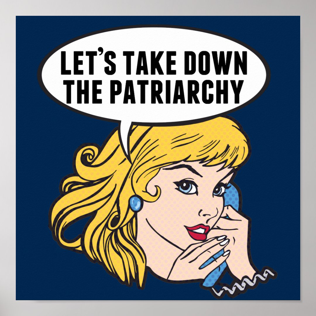 Funny Retro Feminist Pop Art Anti Patriarchy Poster | Zazzle