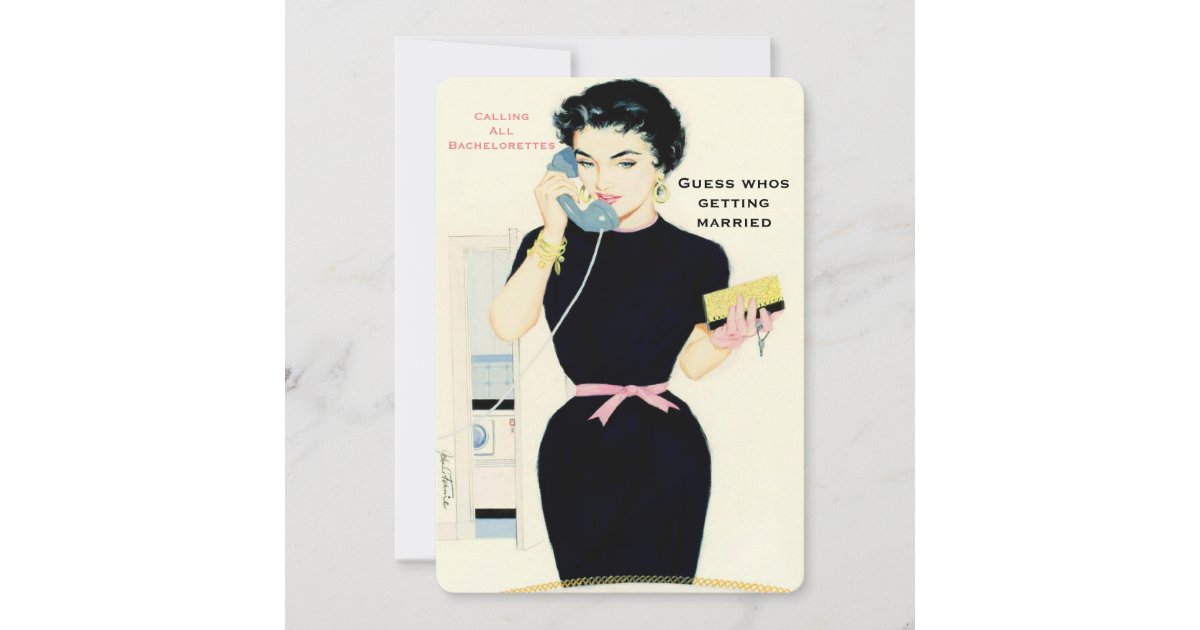 Funny retro gossip invitation | Zazzle