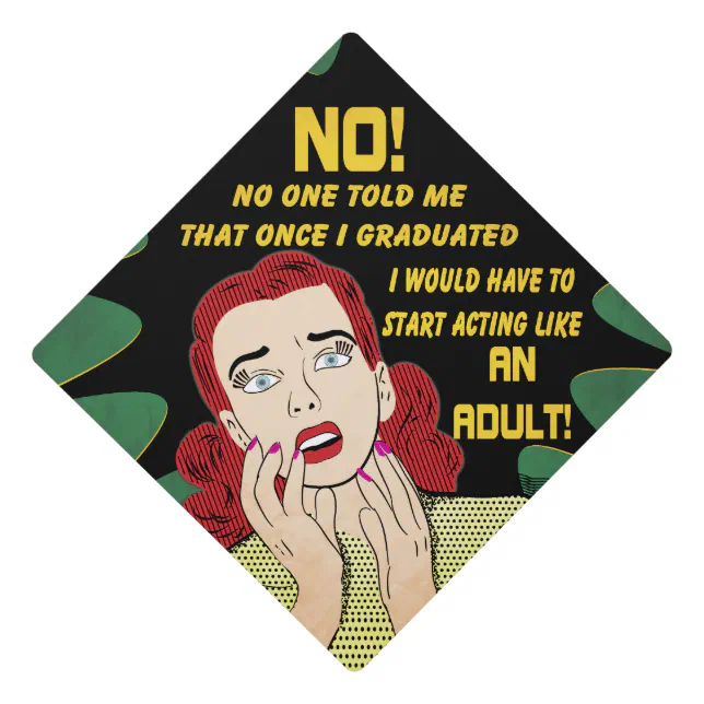 Funny Retro Graduation Cap Topper | Zazzle