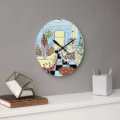Funny retro kitchen wall clock | Zazzle