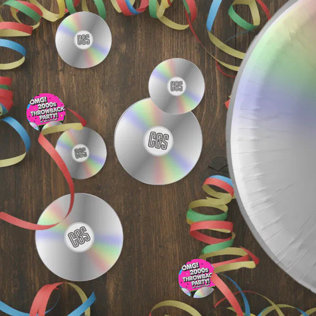 Funny Retro Music CD Y2K 2000s Party Confetti | Zazzle