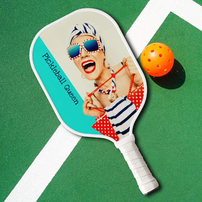 Funny Retro Pickleball Queen Ladies Pickleball Paddle | Zazzle