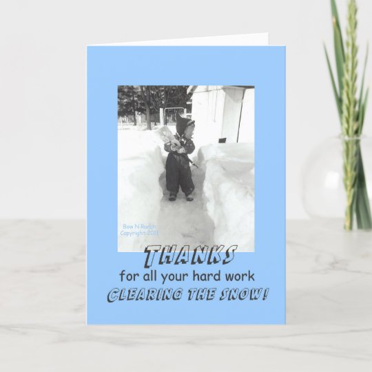 Funny Retro Thanks for Snow Removal Thank You Card | Zazzle.com