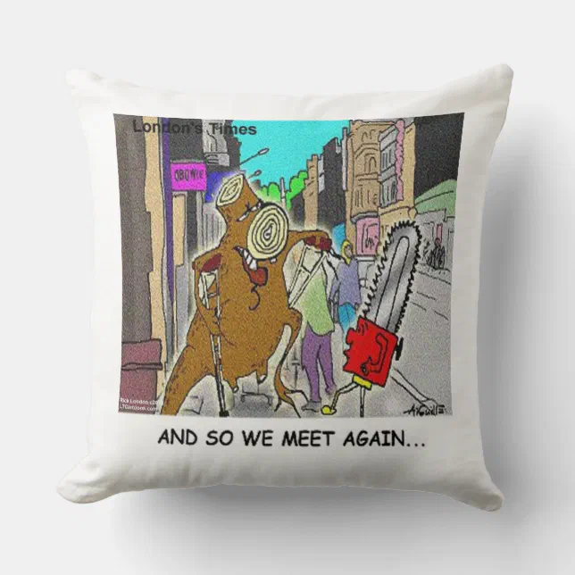 Funny Rick London Cotton Treehugger Throw Pillow | Zazzle