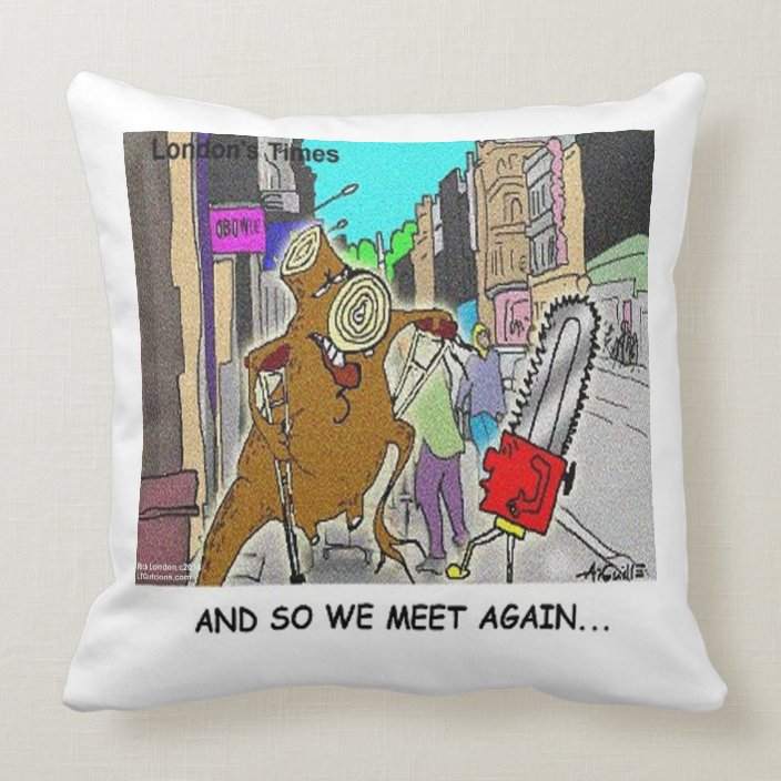 Funny Rick London Cotton Treehugger Throw Pillow | Zazzle.com