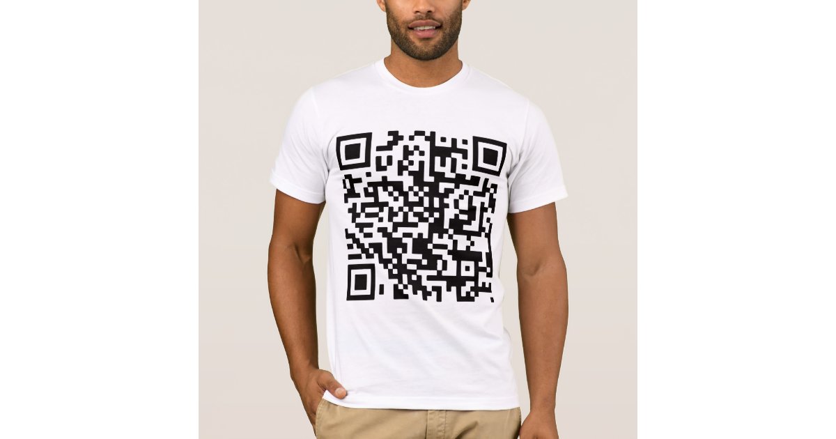 Funny Rick Roll QR Code T-Shirt | Zazzle