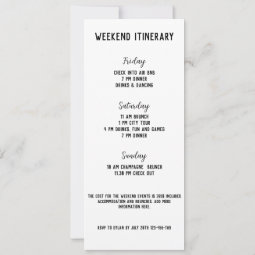 Funny Ring Finger Bachelorette Weekend Itinerary Invitation | Zazzle