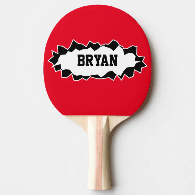 Funny ripped hole table tennis ping pong paddle | Zazzle
