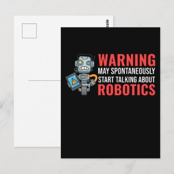 Funny Robots Quote Boys Girls Robot Postcard | Zazzle