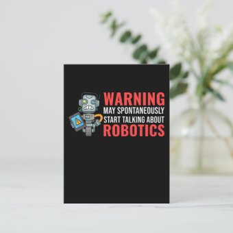 Funny Robots Quote Boys Girls Robot Postcard | Zazzle