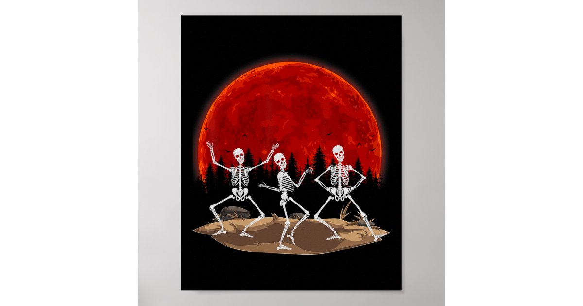 Funny Rocker Skeleton Hand Rock On Costume Hallowe Poster | Zazzle