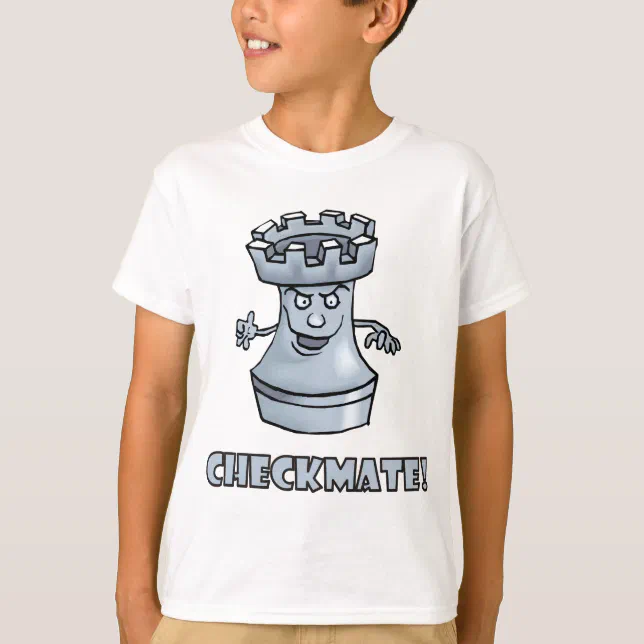 Funny rook chess piece (cartoon) checkmate! T-Shirt | Zazzle