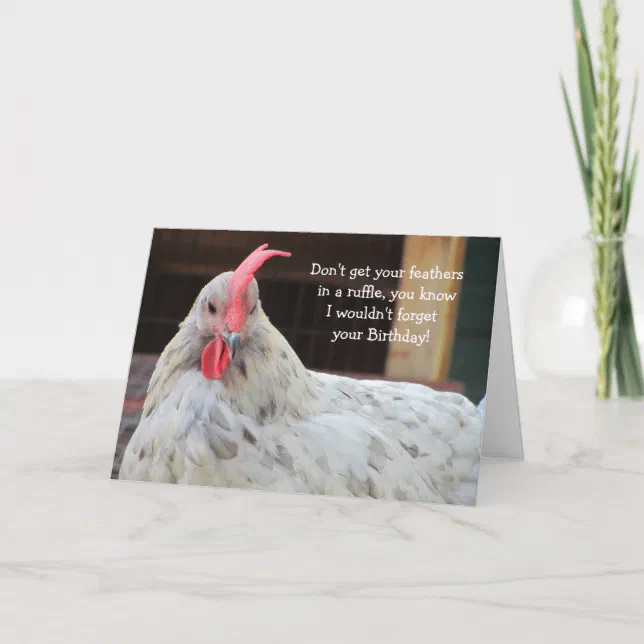 Funny Rooster Birthday Card | Zazzle