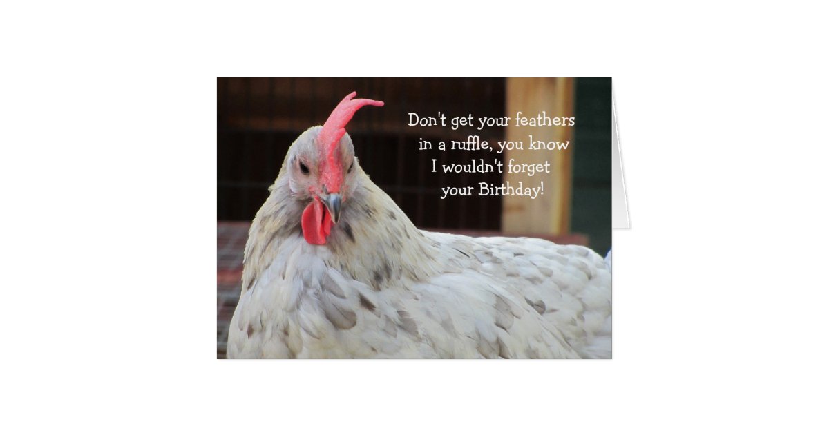 Funny Rooster Birthday Card | Zazzle.com