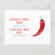 Funny Roses are Red Chili Poem Valentine's Day Postcard | Zazzle