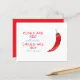 Funny Roses are Red Chili Poem Valentine's Day Postcard | Zazzle