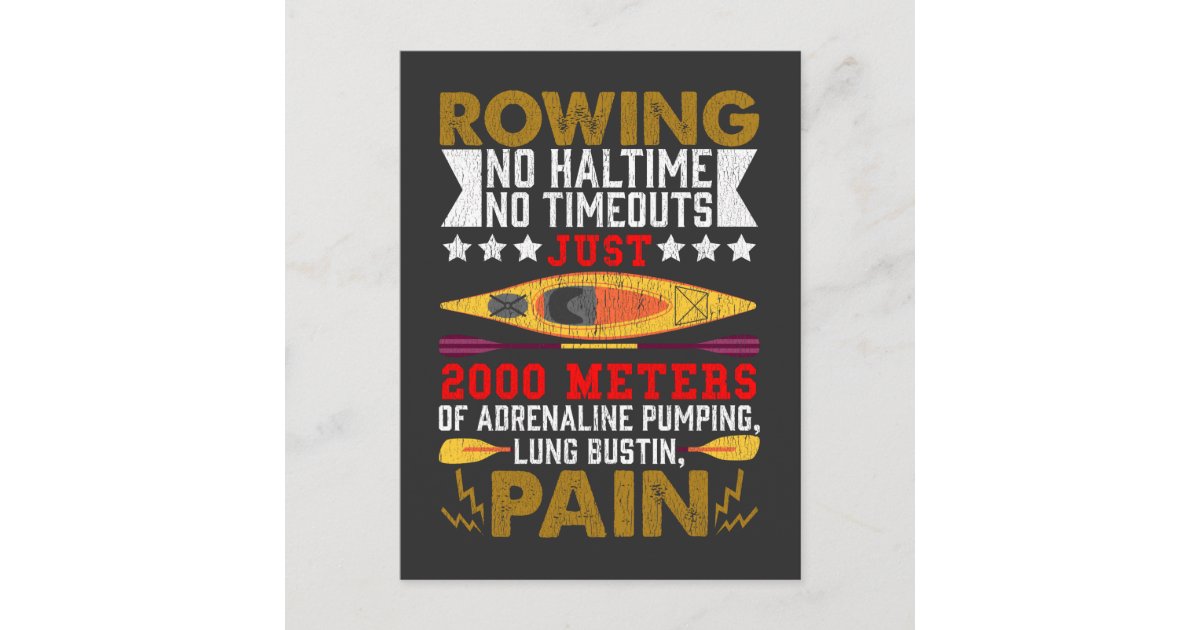 Funny Rowing Hobby Rower Humor Kayaking Postcard | Zazzle