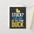 Funny Rubber Duck Programming Bug Debugging Humor Postcard | Zazzle