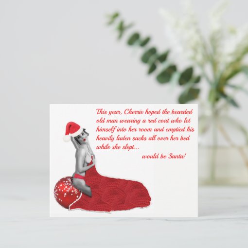 Funny Rude Risqué Humorous Pinup Girl Postcard | Zazzle