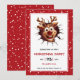 Funny Rudolph Reindeer Christmas Party Invitation | Zazzle