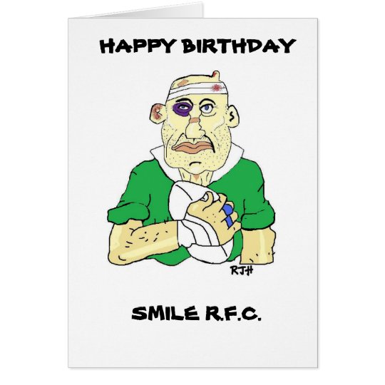 FUNNY RUGBY BIRTHDAY CARD | Zazzle.com
