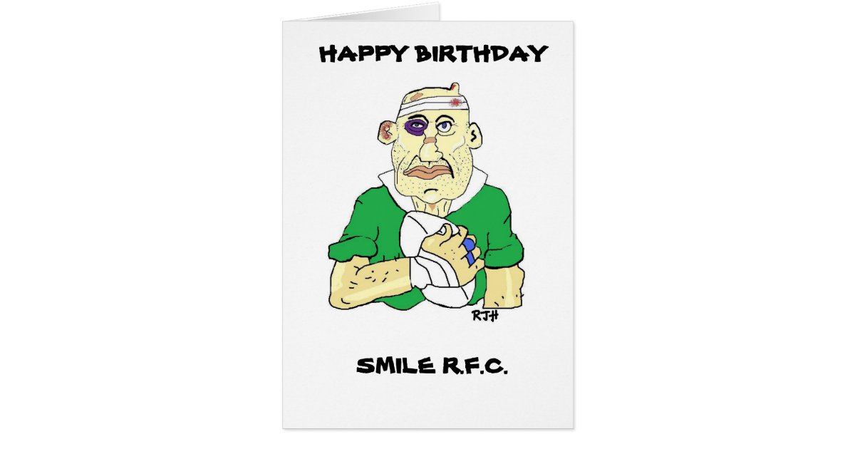 FUNNY RUGBY BIRTHDAY CARD | Zazzle.com