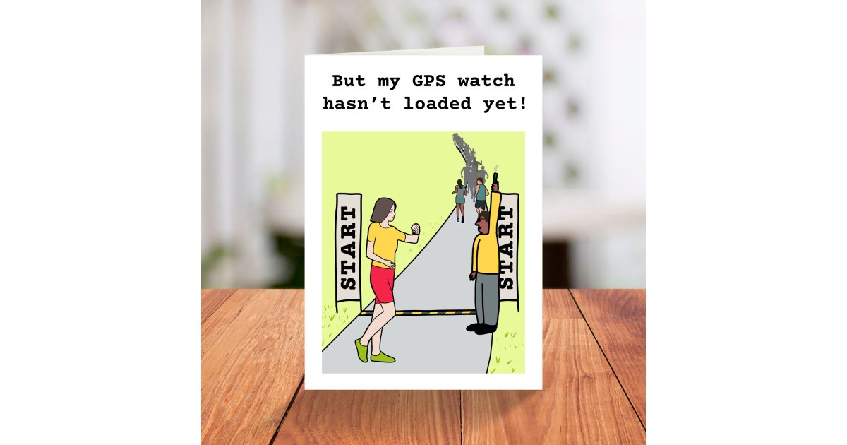 Funny running birthday card for runner | Zazzle