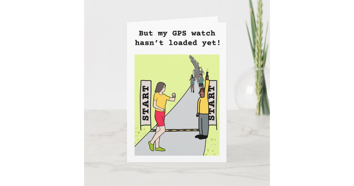 Funny running birthday card for runner | Zazzle