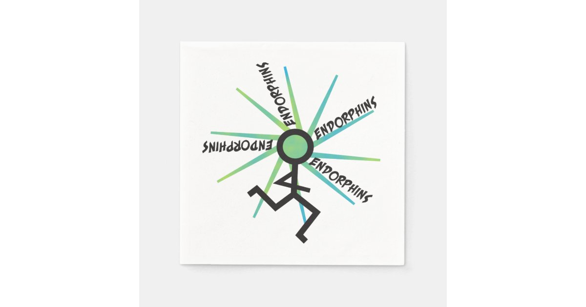 Funny Running Endorphins - Runner Humor Paper Napkins | Zazzle