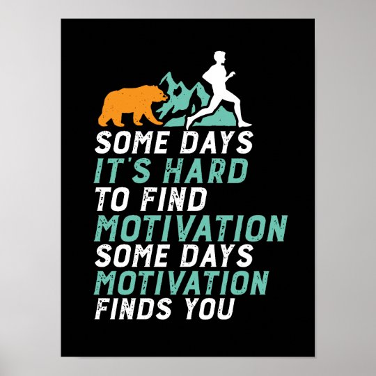 Funny Running Motivation To Run Chased By Bear Poster | Zazzle.com