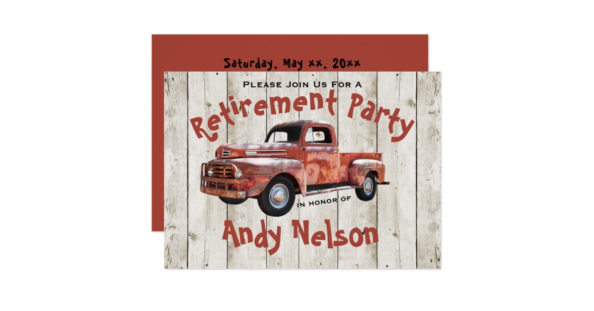 Funny Rustic Retirement Party Invitation | Zazzle.com