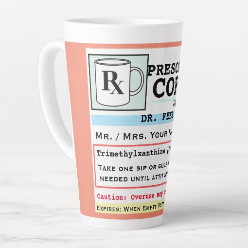Funny RX Prescription Coffee Mug | Zazzle