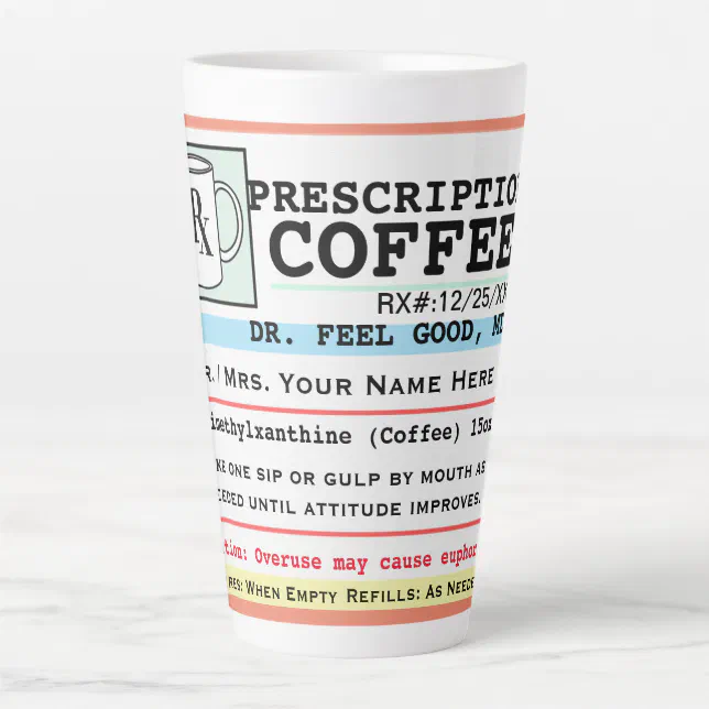 Funny RX Prescription Coffee Mug | Zazzle
