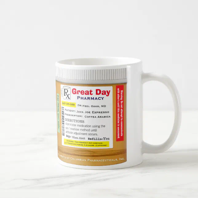 Funny RX Prescription Mug | Zazzle