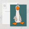 Funny Sad Goose Cartoon Postcard | Zazzle
