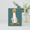 Funny Sad Goose Cartoon Postcard | Zazzle