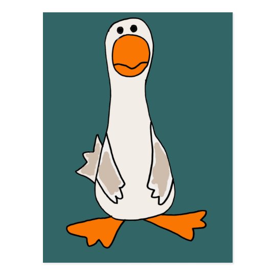 Funny Sad Goose Cartoon Postcard | Zazzle.com