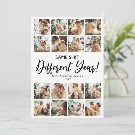 Funny Same Crap Different Year Christmas Holiday Card | Zazzle