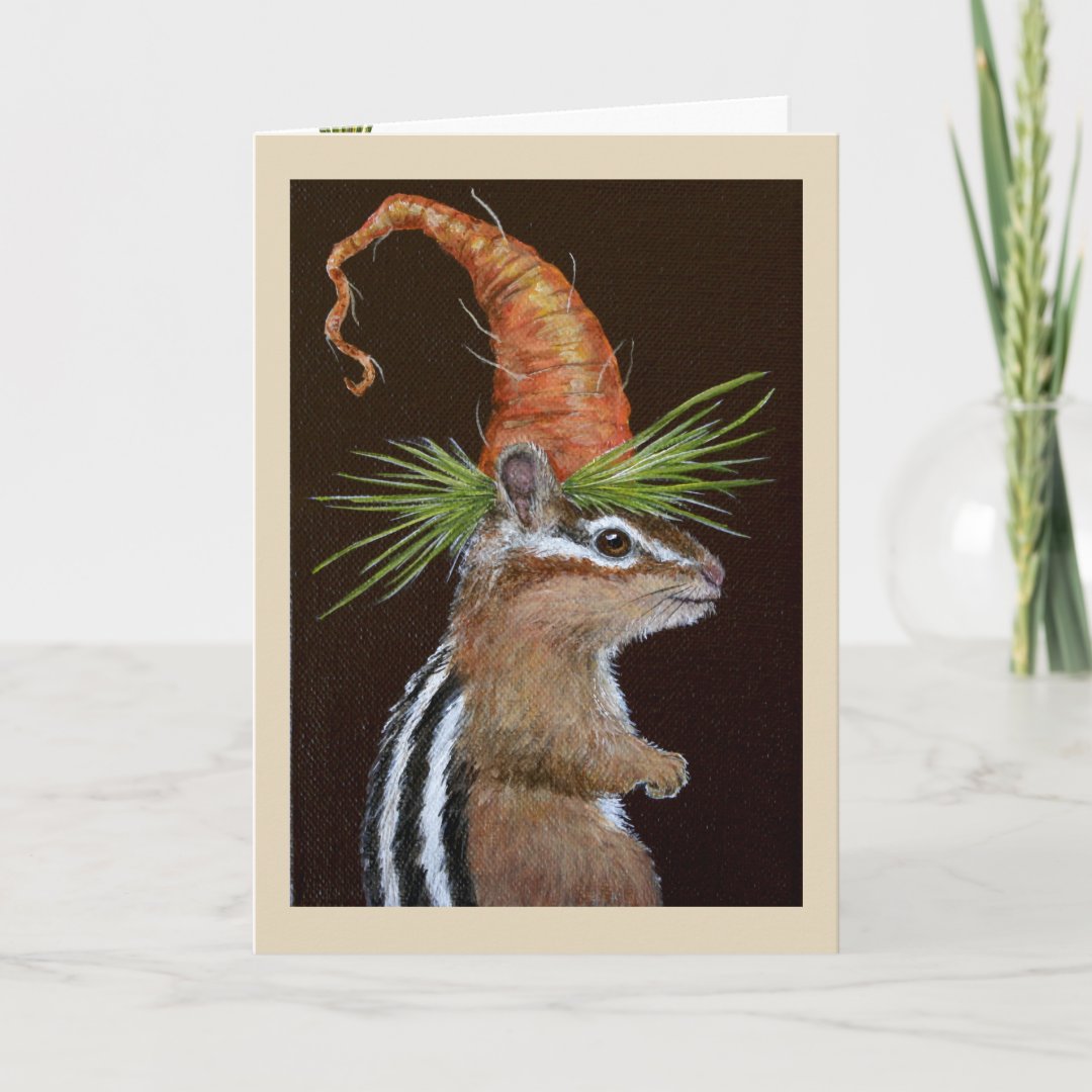 Funny Samuel the chipmunk greeting card | Zazzle