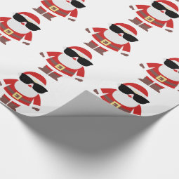 Funny Santa Christmas Theme Wrapping Paper | Zazzle