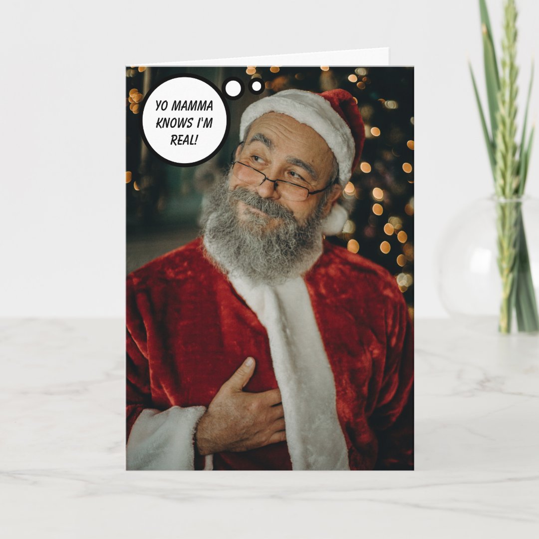 Funny Santa Claus, Christmas Greeting Card | Zazzle