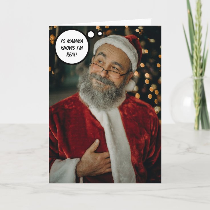Funny Santa Claus, Christmas Greeting Card | Zazzle