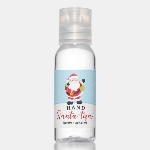 Funny Santa Claus Christmas Holiday Party Favors Hand Sanitizer | Zazzle
