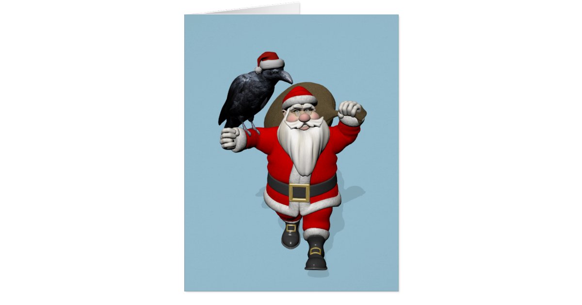 Funny Santa Claus Loves Ravens | Zazzle