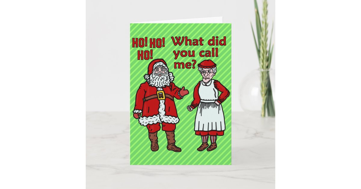 Funny Santa Claus & Mrs Christmas Holiday Card | Zazzle