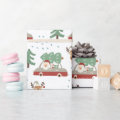 Funny Santa Claus Snowy Forrest Christmas Wrapping Paper | Zazzle