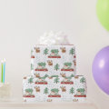 Funny Santa Claus Snowy Forrest Christmas Wrapping Paper | Zazzle