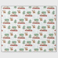 Funny Santa Claus Snowy Forrest Christmas Wrapping Paper | Zazzle
