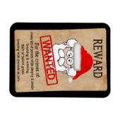 Funny Santa Claus Wanted Poster Magnet | Zazzle